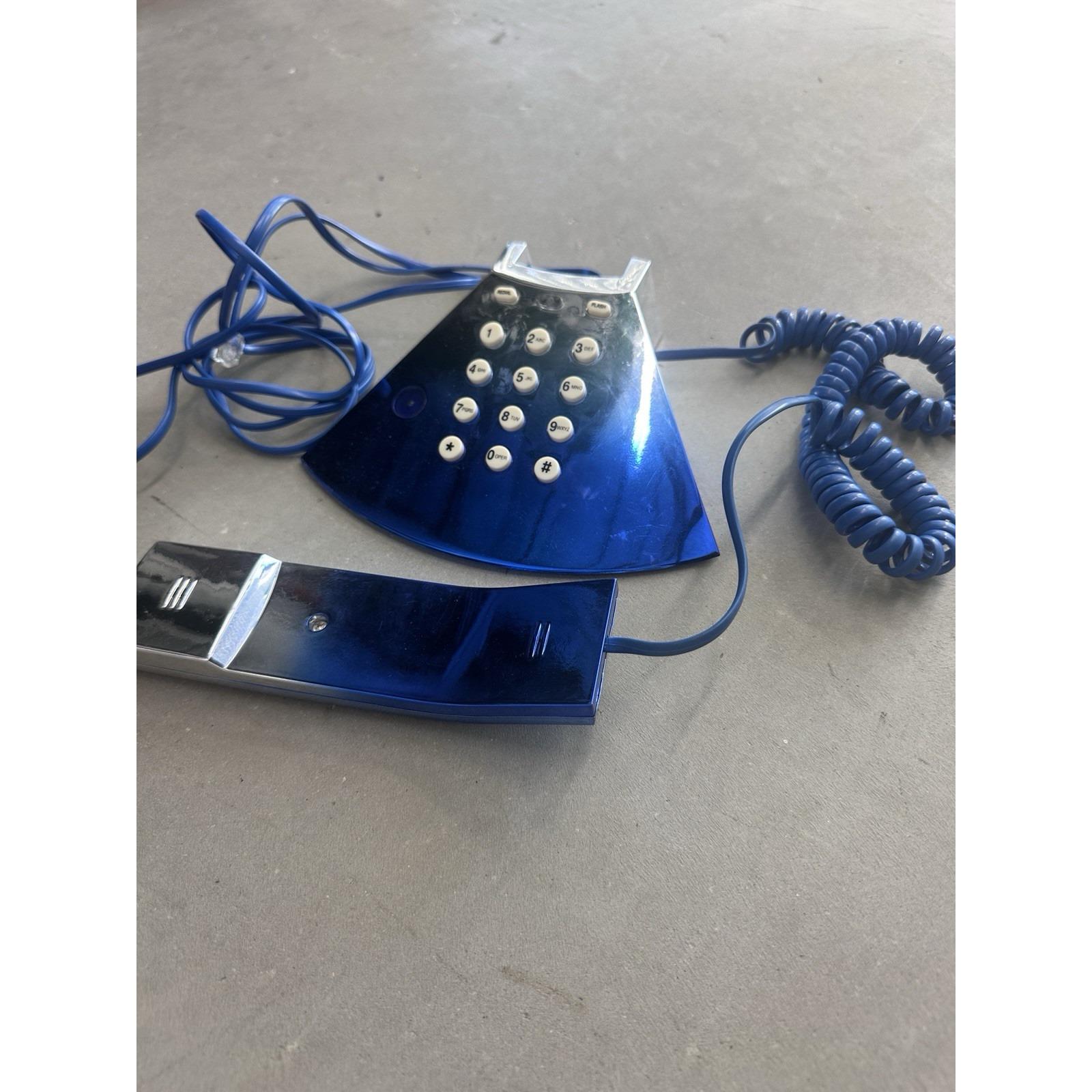 Vintage 90s Y2K Metallic Blue Ombré Phone by Phonemate PMB-500 SPACE ...