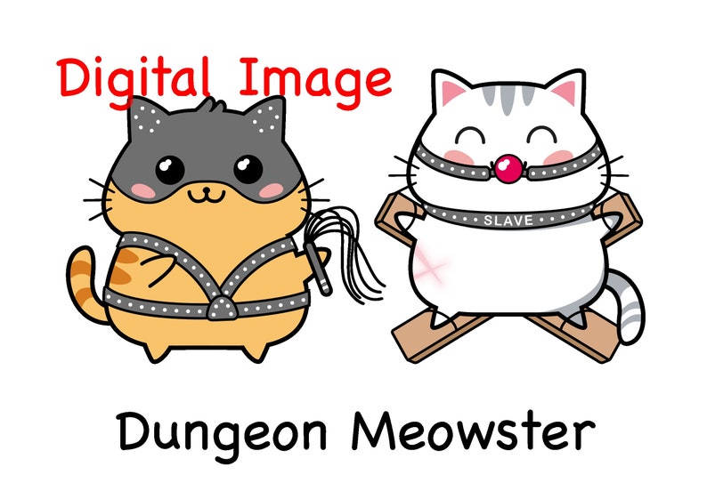 Dungeon Meowster Chibi Kitty Clipart (digital Image) - Etsy