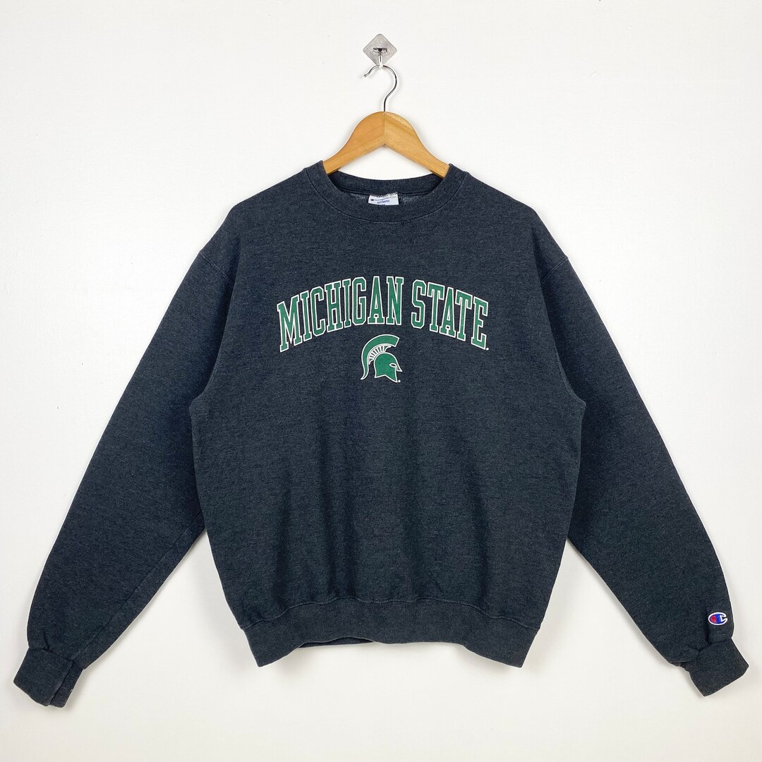 Vintage NCAA Michigan State University Spartans Crewneck Sweatshirt ...