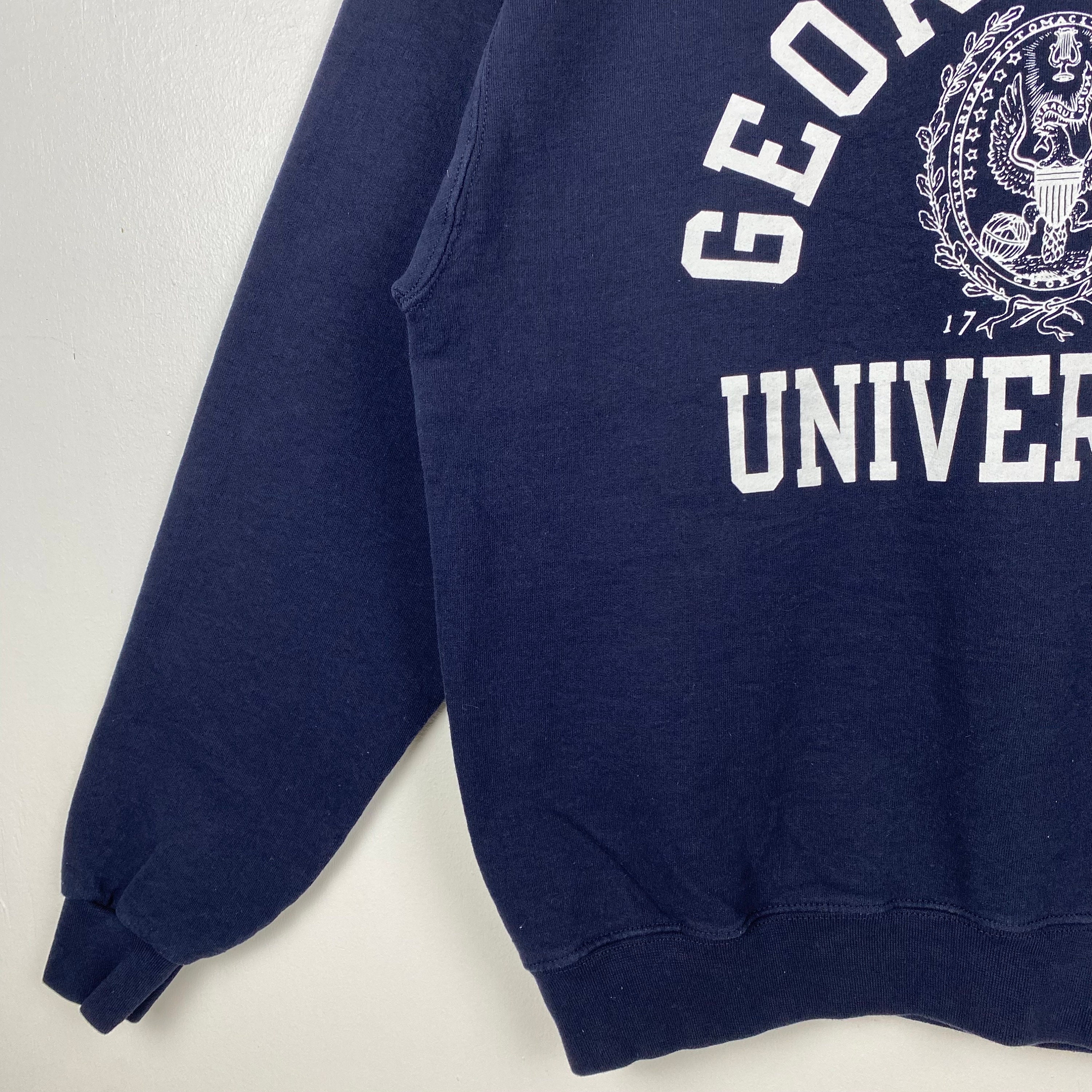 Vintage NCAA Georgetown University hoyas Crewneck Sweatshirt Print Logo ...
