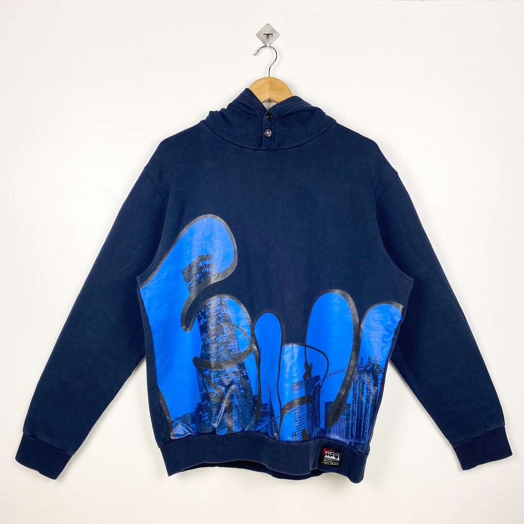 90s Fubu Hoodie Print Logo Blue Color Men’s XL - Etsy