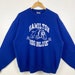90s Hamilton Big Blue Crewneck Sweatshirt Print Logo Blue Color Mens L ...