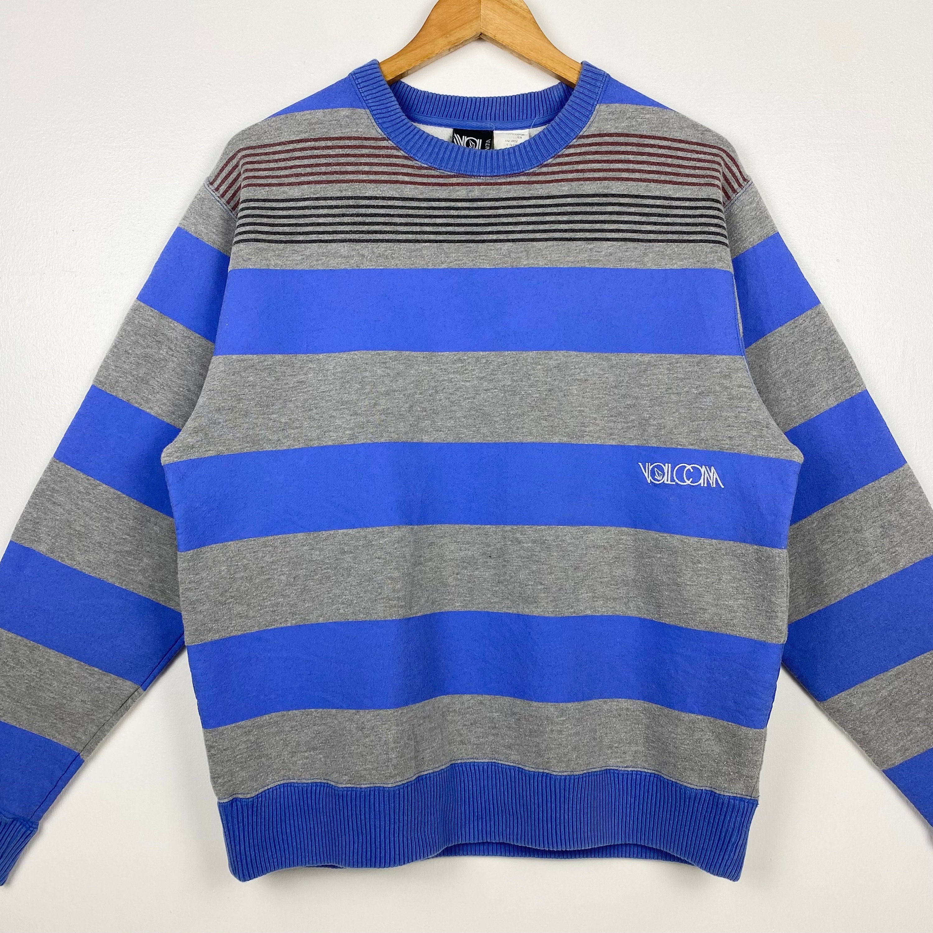 Vintage Volcom Crewneck Sweatshirt Print Logo Grey, Blue Color Men’s M ...