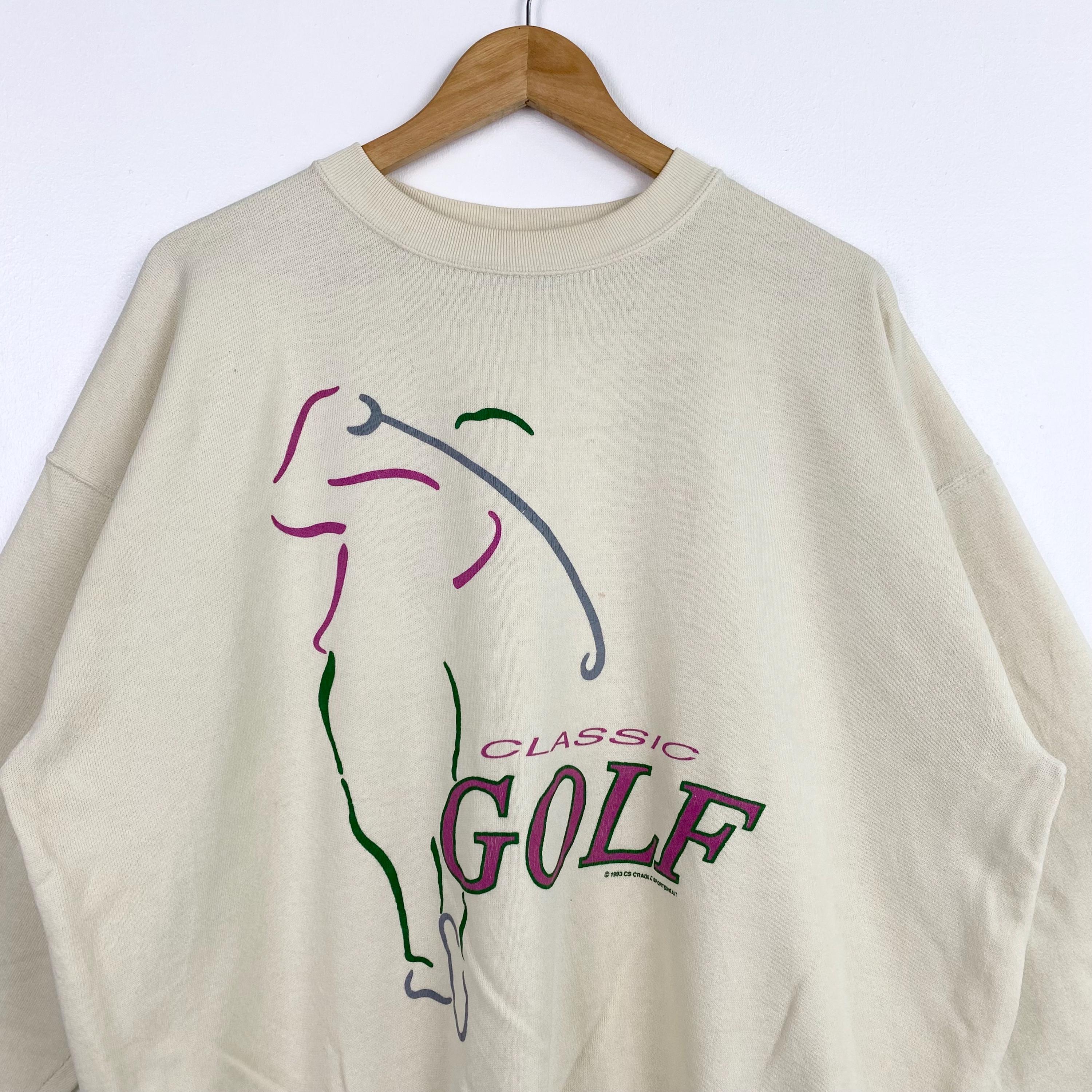 90s Golf Crewneck Sweatshirt Print Logo Yellow Color Men’s XL - Etsy