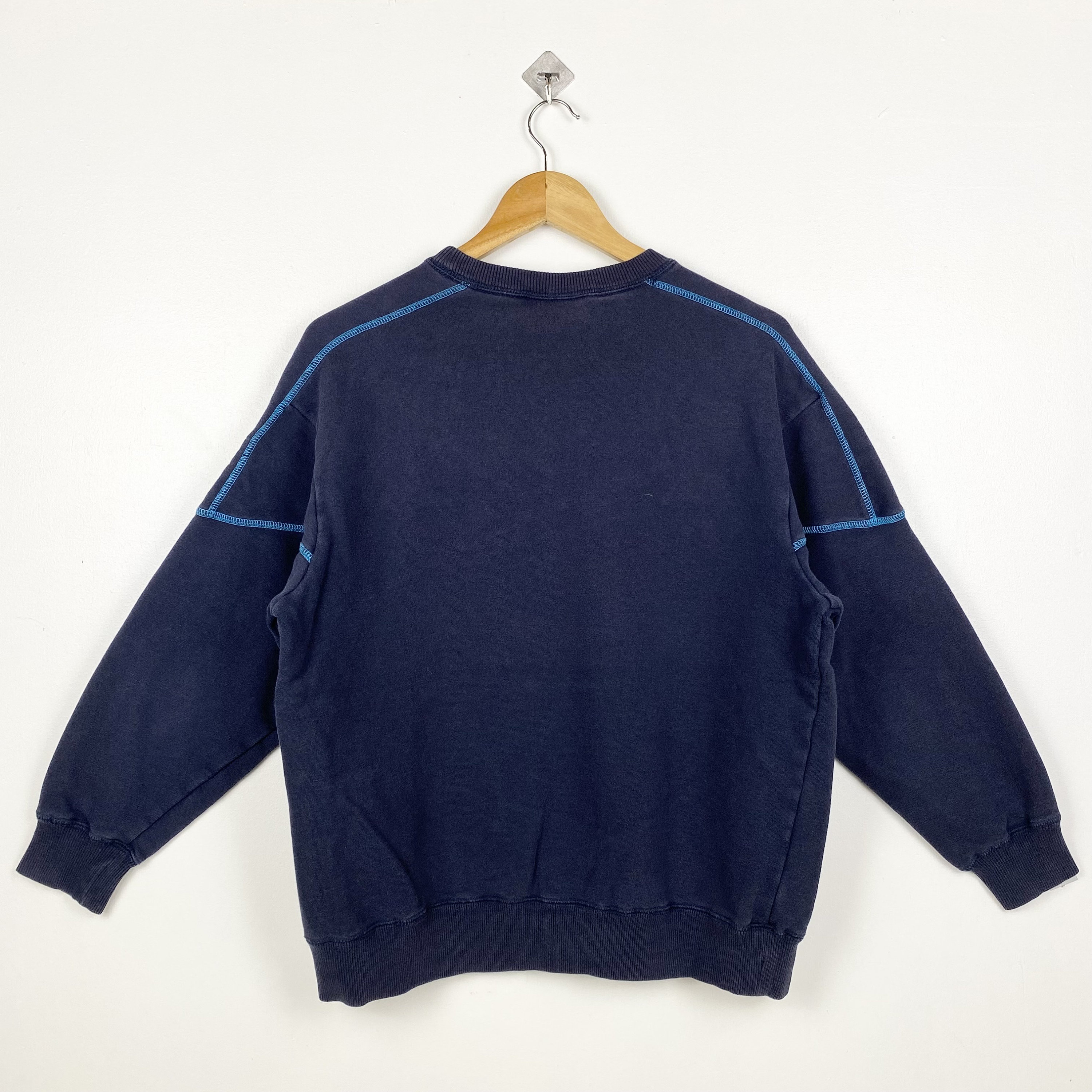 90s Lotto Crewneck Sweatshirt Embroidery Logo Blue Color Mens Fit S - Etsy