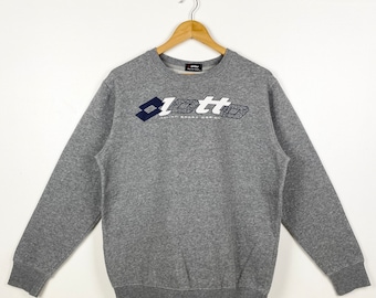90s Lotto Crewneck Sweatshirt Embroidery Logo Blue Color Men’s Fit S - Etsy