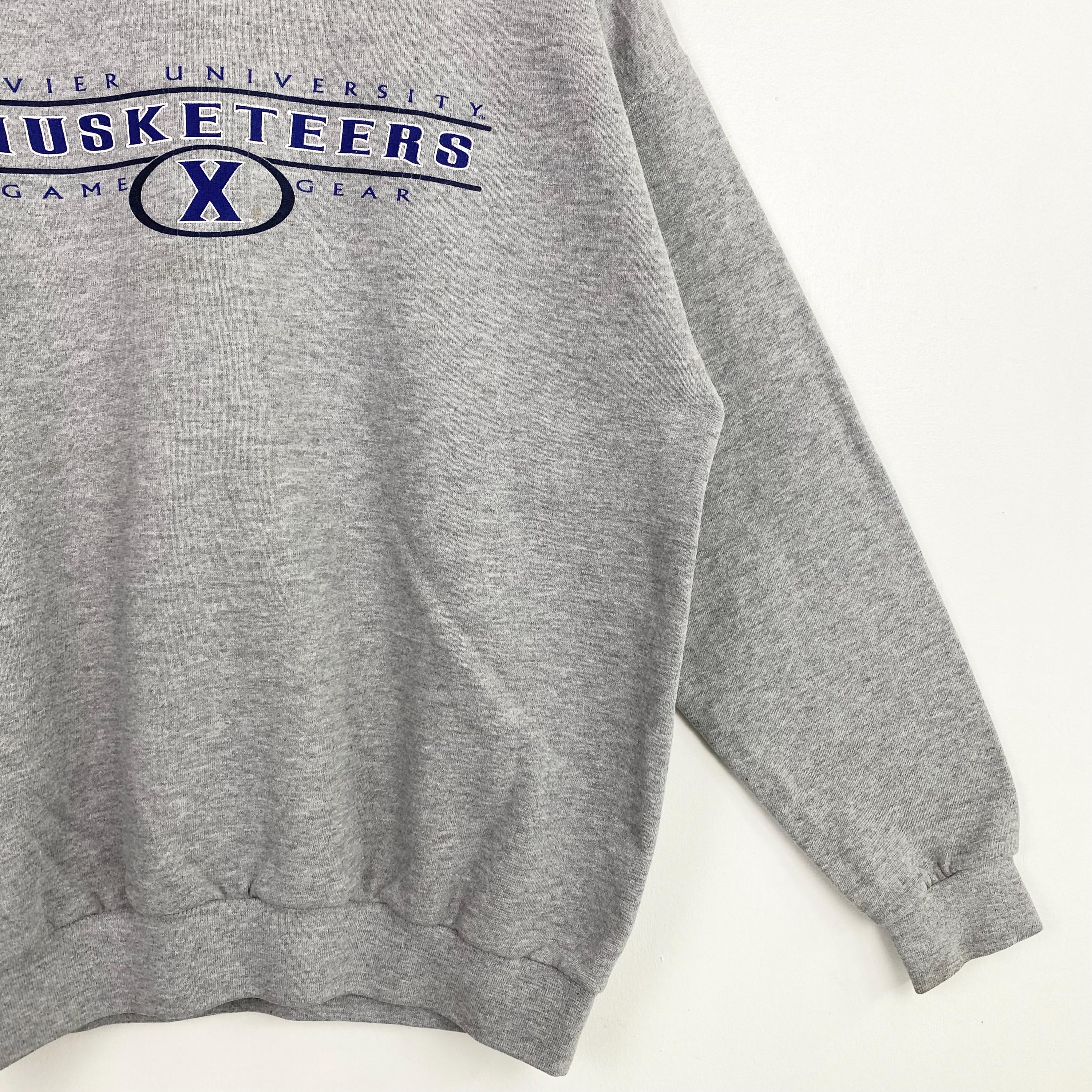 90s NCAA Xavier University ‘musketeers’ Crewneck Sweatshirt Print Logo ...