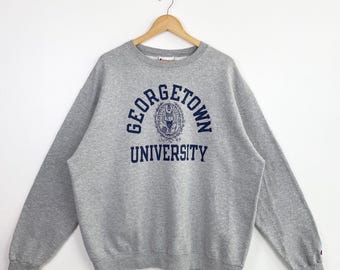 Vintage NCAA Georgetown University ‘hoyas’ Crewneck Sweatshirt Print ...