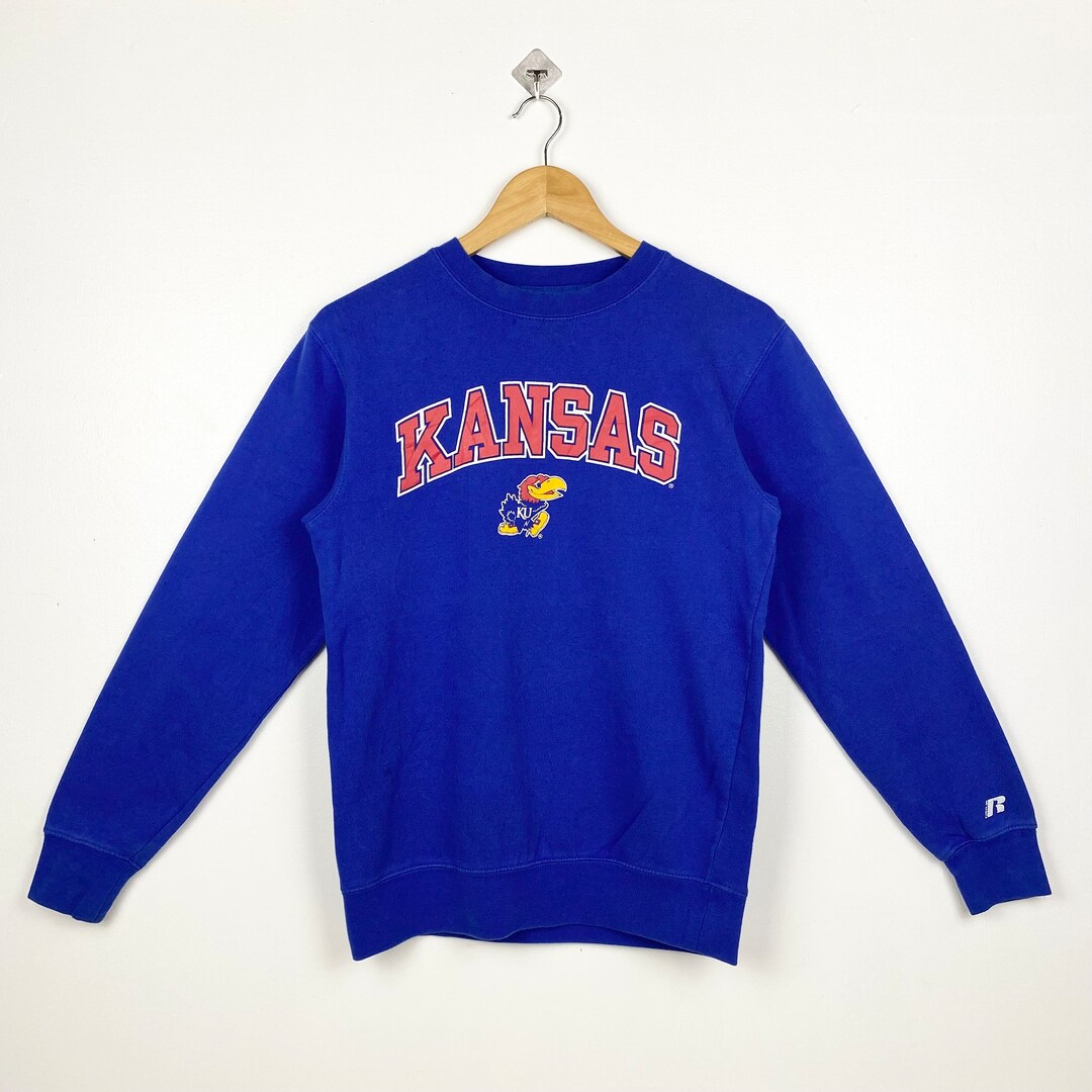 Vintage NCAA University of Kansas Jayhawks Crewneck Sweatshirt Print ...