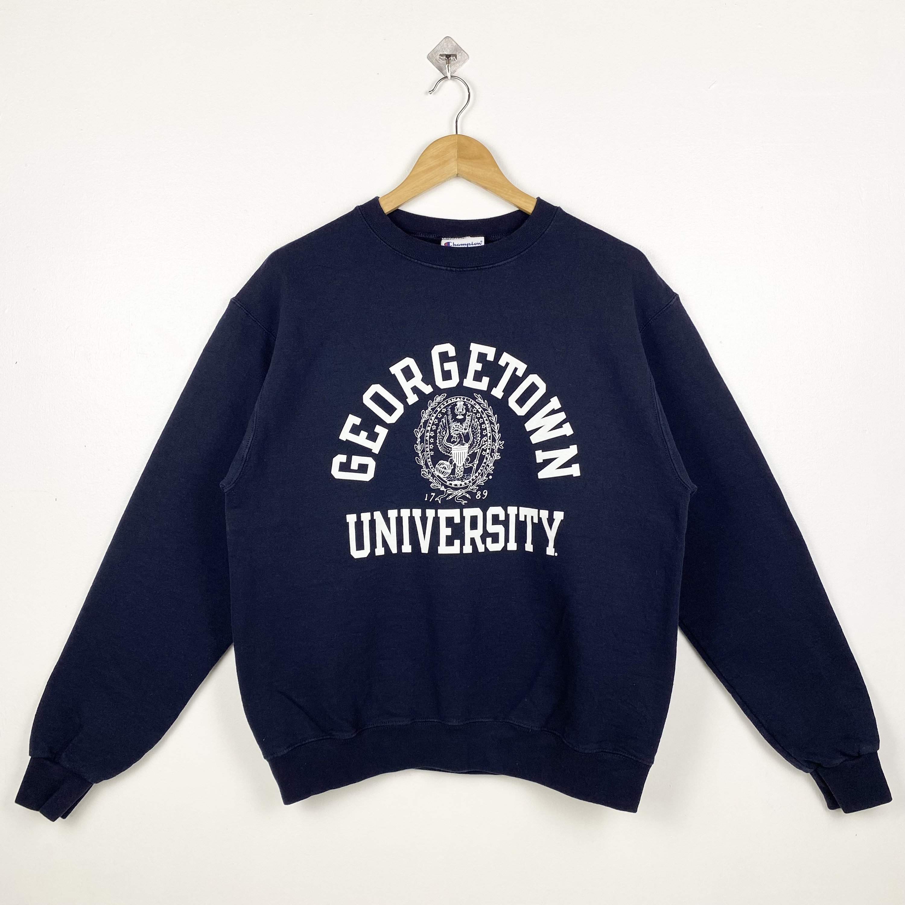 Vintage NCAA Georgetown University hoyas Crewneck Sweatshirt Print Logo ...