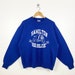 90s Hamilton Big Blue Crewneck Sweatshirt Print Logo Blue Color Mens L ...