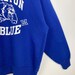 90s Hamilton Big Blue Crewneck Sweatshirt Print Logo Blue Color Mens L ...