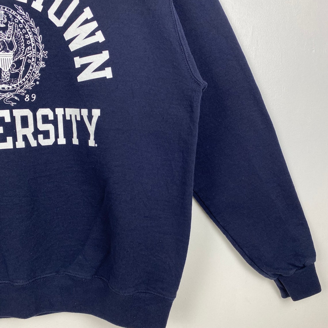 Vintage NCAA Georgetown University hoyas Crewneck Sweatshirt Print Logo ...