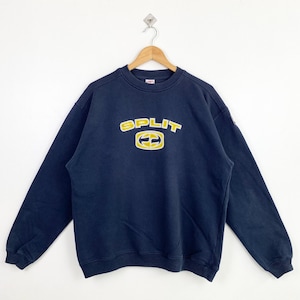 Vintage Split Crewneck Sweatshirt Print Logo Bue Color Men’s L - Etsy