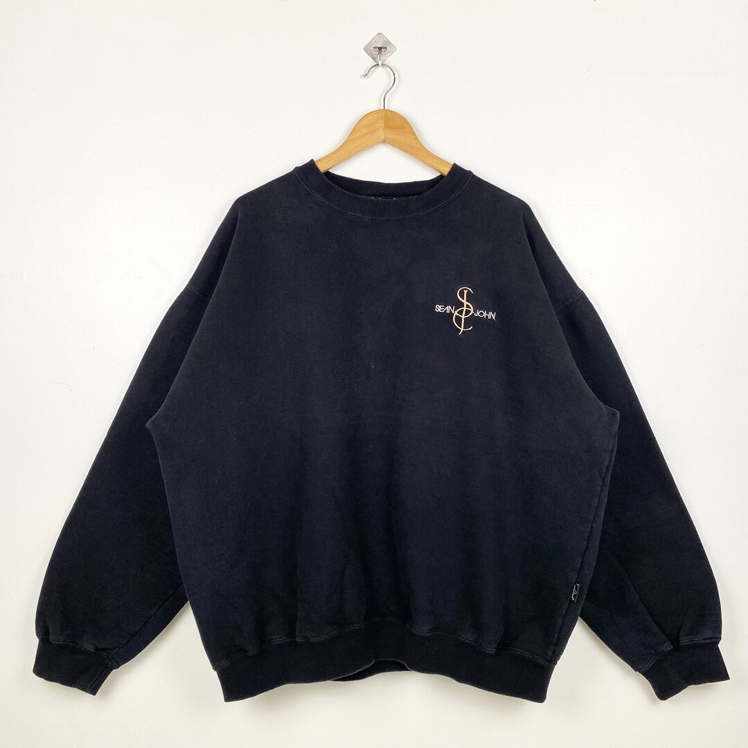 Vintage Sean John Collection Crewneck Sweatshirt Embroidery Logo Black ...