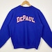 Vintage NCAA Depaul University Blue Demons Crewneck Sweatshirt ...