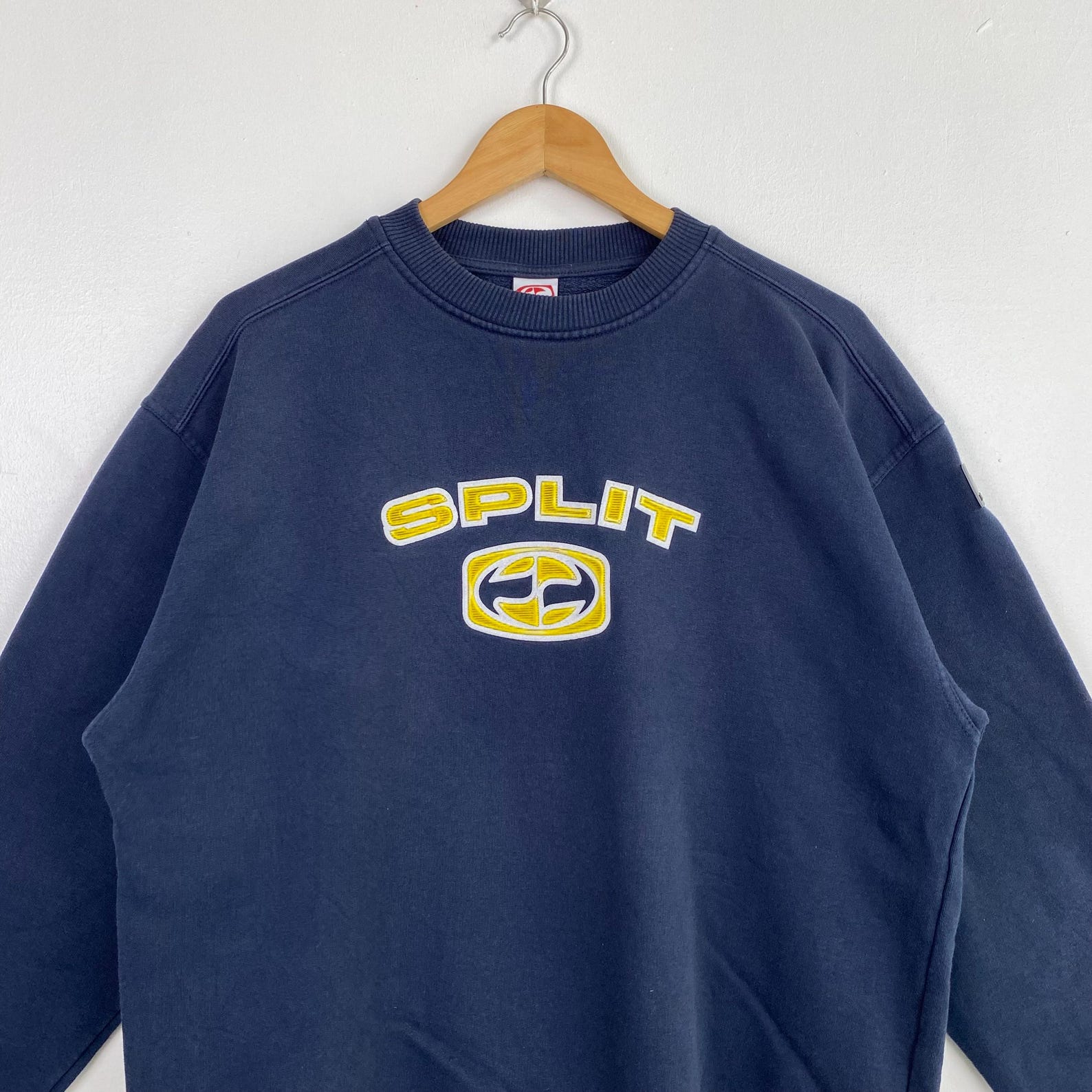 Vintage Split Crewneck Sweatshirt Print Logo Bue Color Men’s L - Etsy