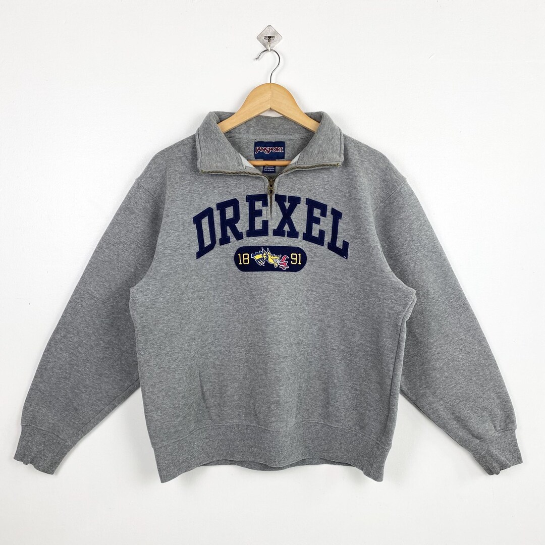 Vintage NCAA Drexel University ‘dragons’ Sweatshirt Patch Logo Grey ...
