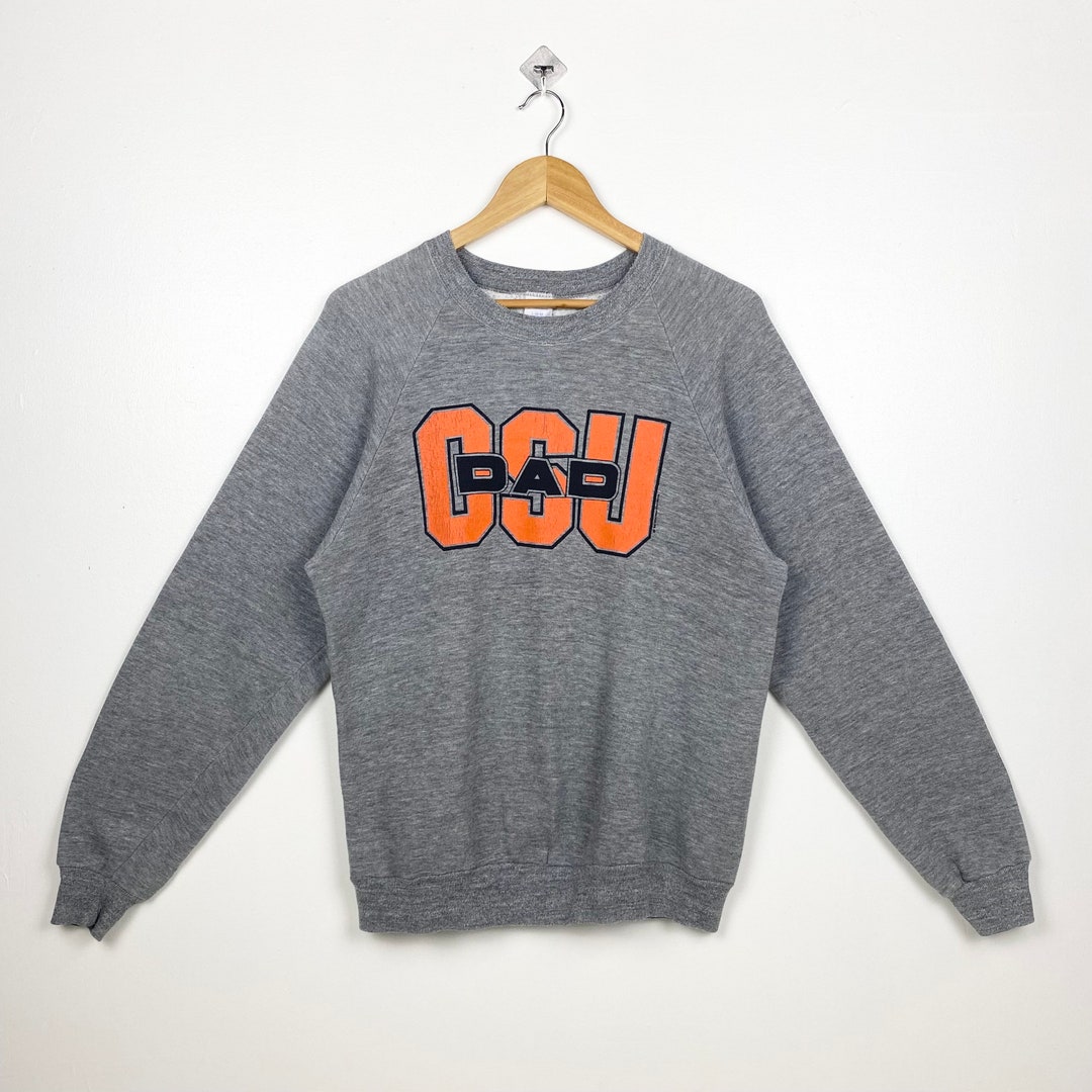 80s Colorado State University Rams Crewneck Sweatshirt Print Logo Grey ...