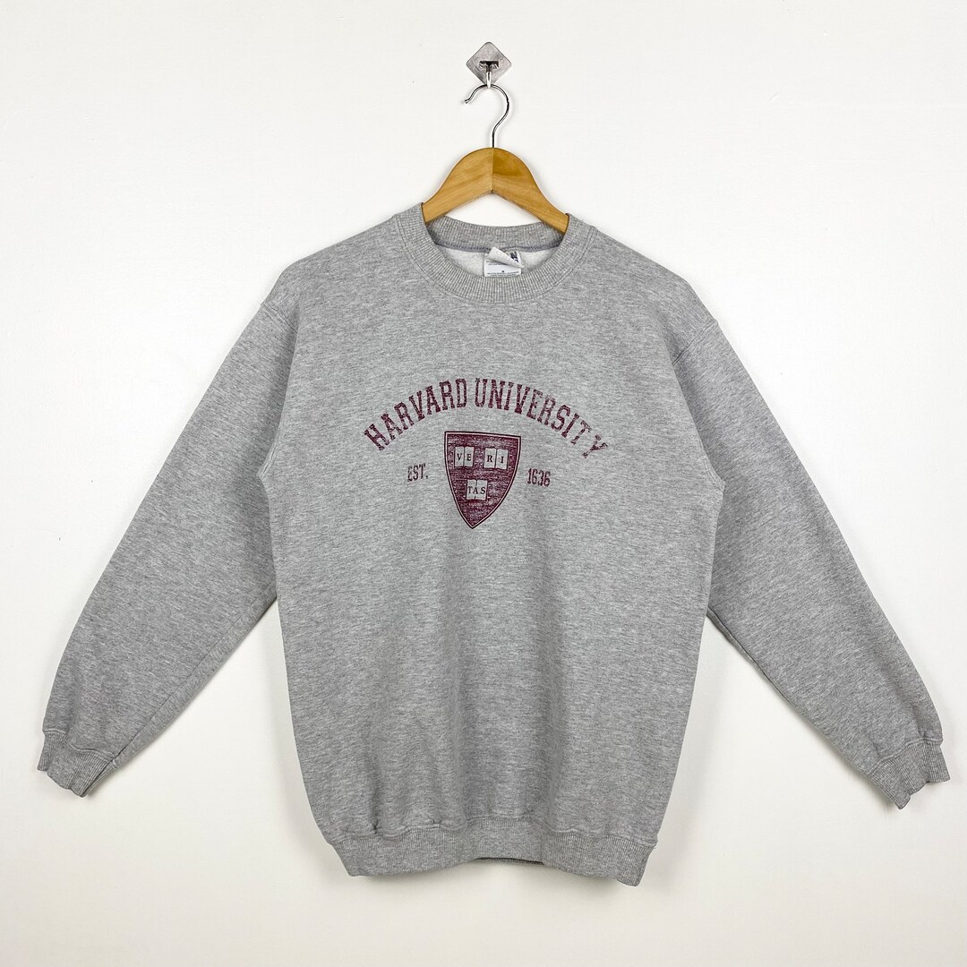Vintage NCAA Harvard University Crimson Crewneck Sweatshirt Print Logo ...