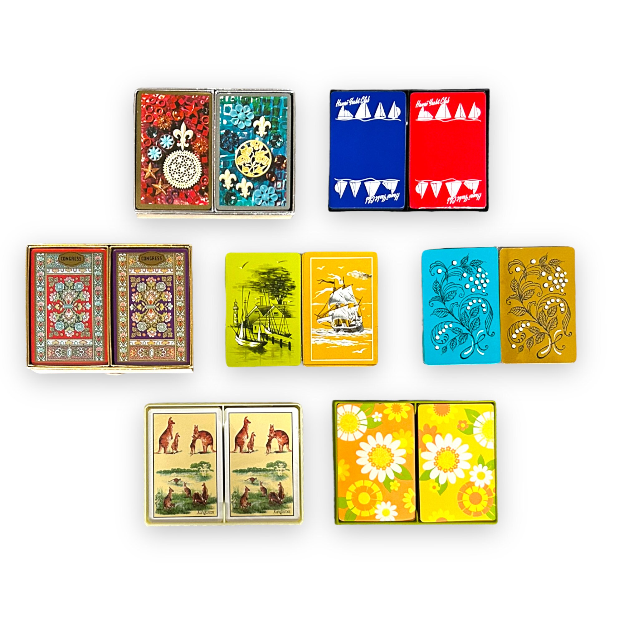 Double Decks of Vintage Playing Cards Congress, Hallmark, Whitman ...