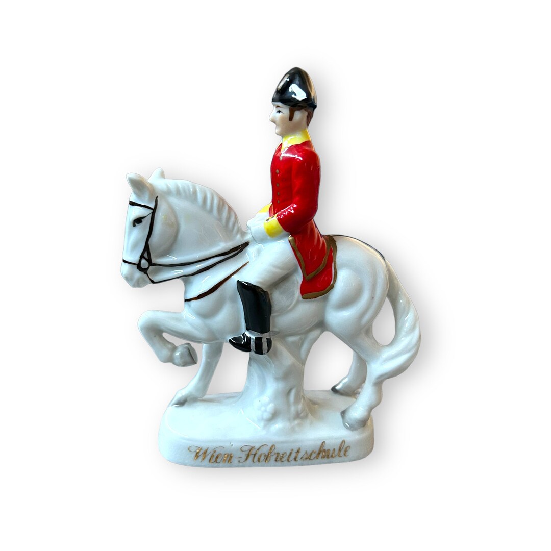 Vintage Figurine Wien Hofreitschule Equestrian Rider Lipizzaner Horses ...