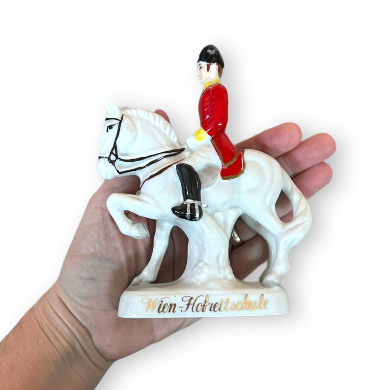 Vintage Figurine Wien Hofreitschule Equestrian Rider Lipizzaner Horses ...
