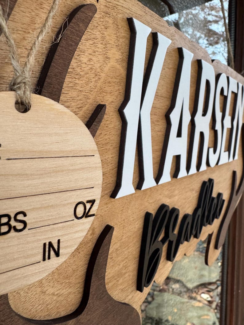 Deer Antler Newborn Hospital Door Hanger and Nursery Wall Sign - Etsy