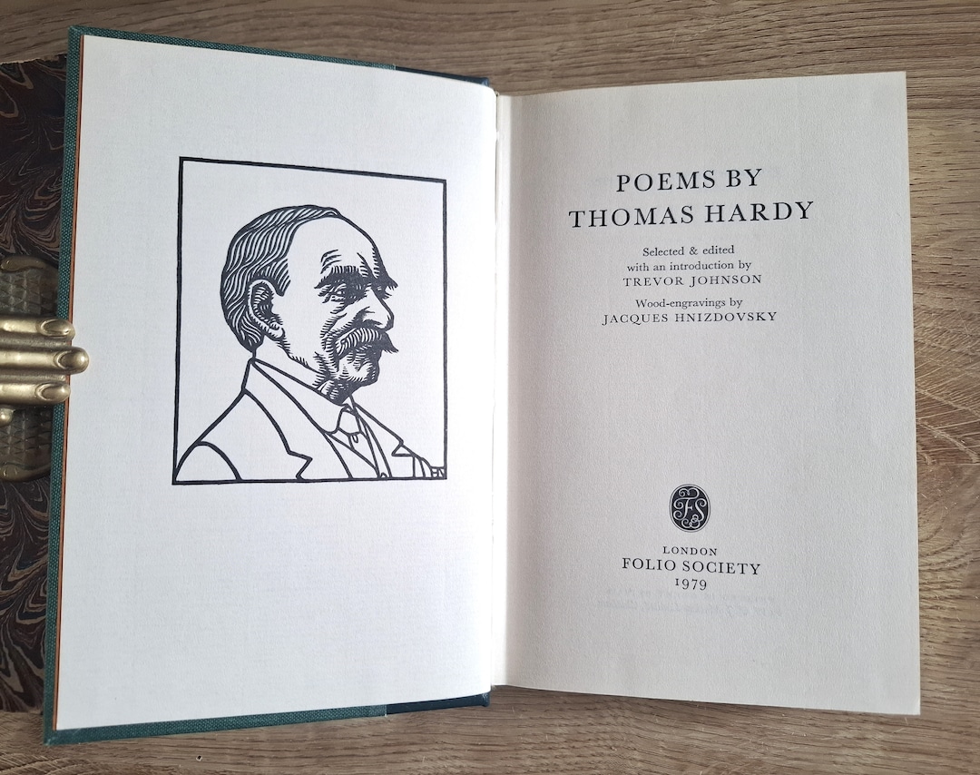 Thomas Hardy Poems Book, Vintage Hardback, Folio Society 1979, First ...