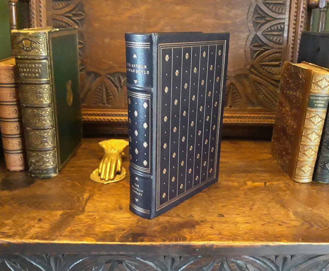 Sherlock Holmes Book, Conan Doyle, Franklin, Vintage Leather Hardback ...