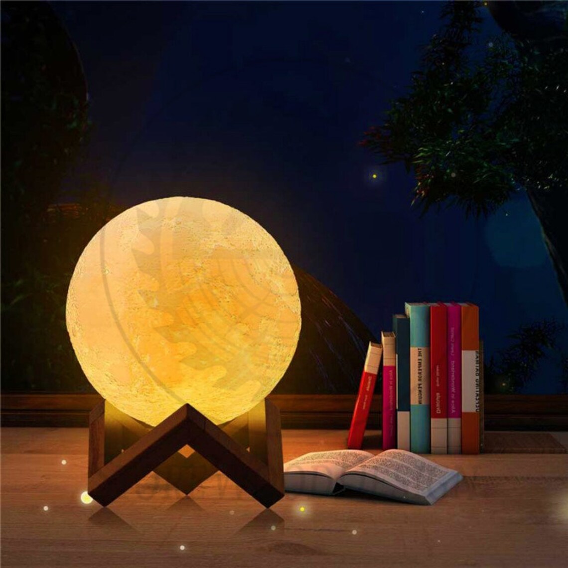Moon Lamp Night Light 16 color night light 3D space lamp | Etsy