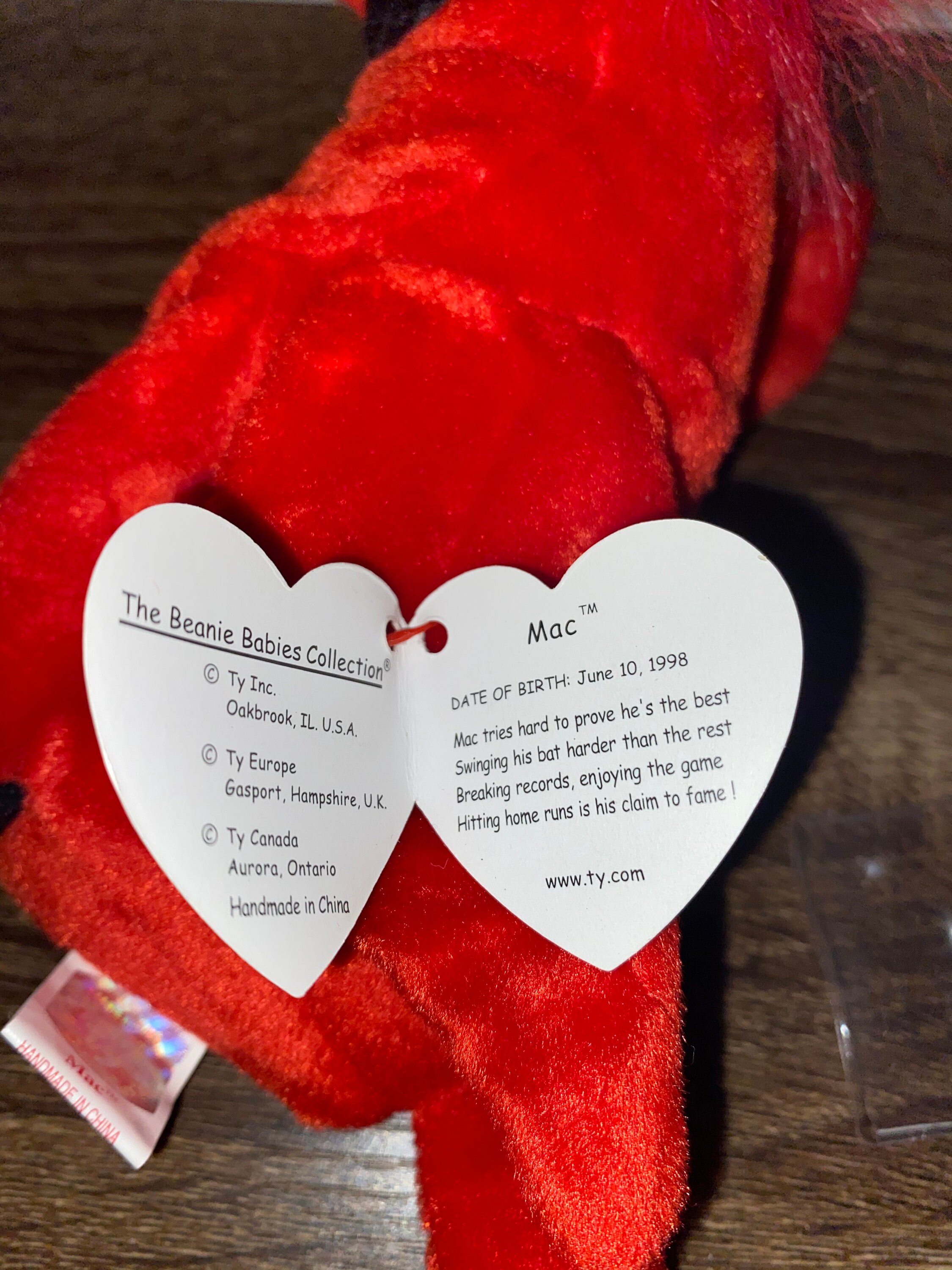 Original Mac the Cardinal Beanie Baby - Etsy