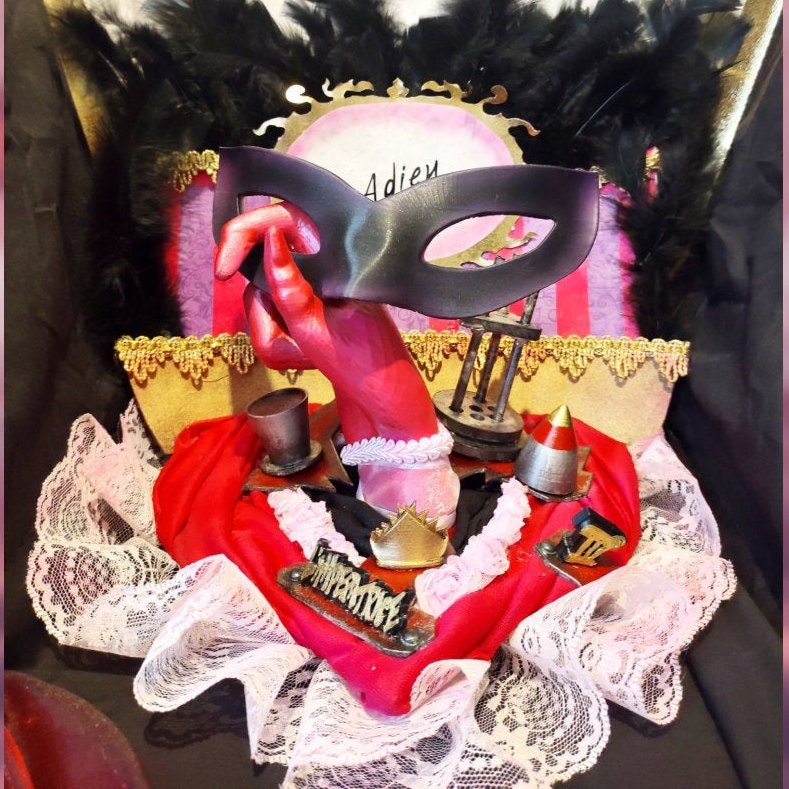 Persona 5 Noir (haru Okumura) Cosplay Mask With Display Stand - Etsy