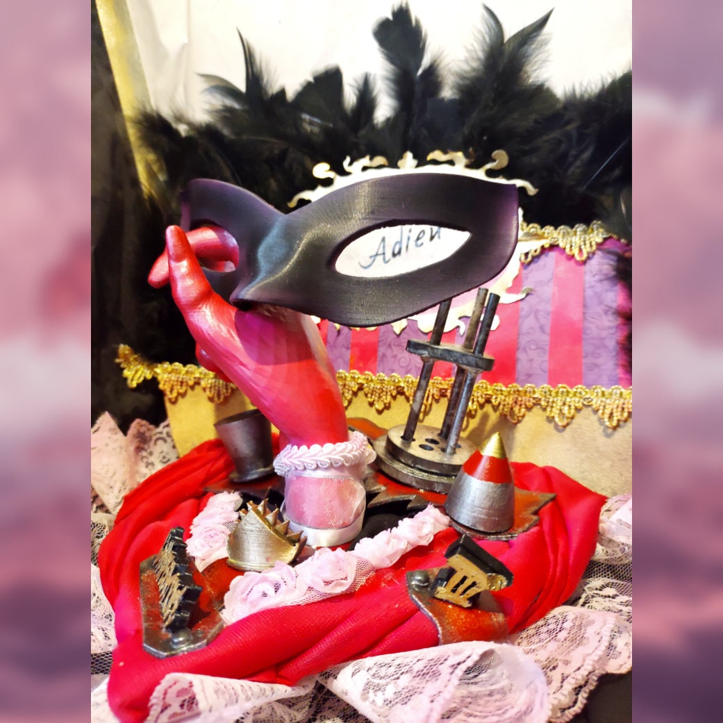 Persona 5 Noir haru Okumura Cosplay Mask With Display Stand - Etsy