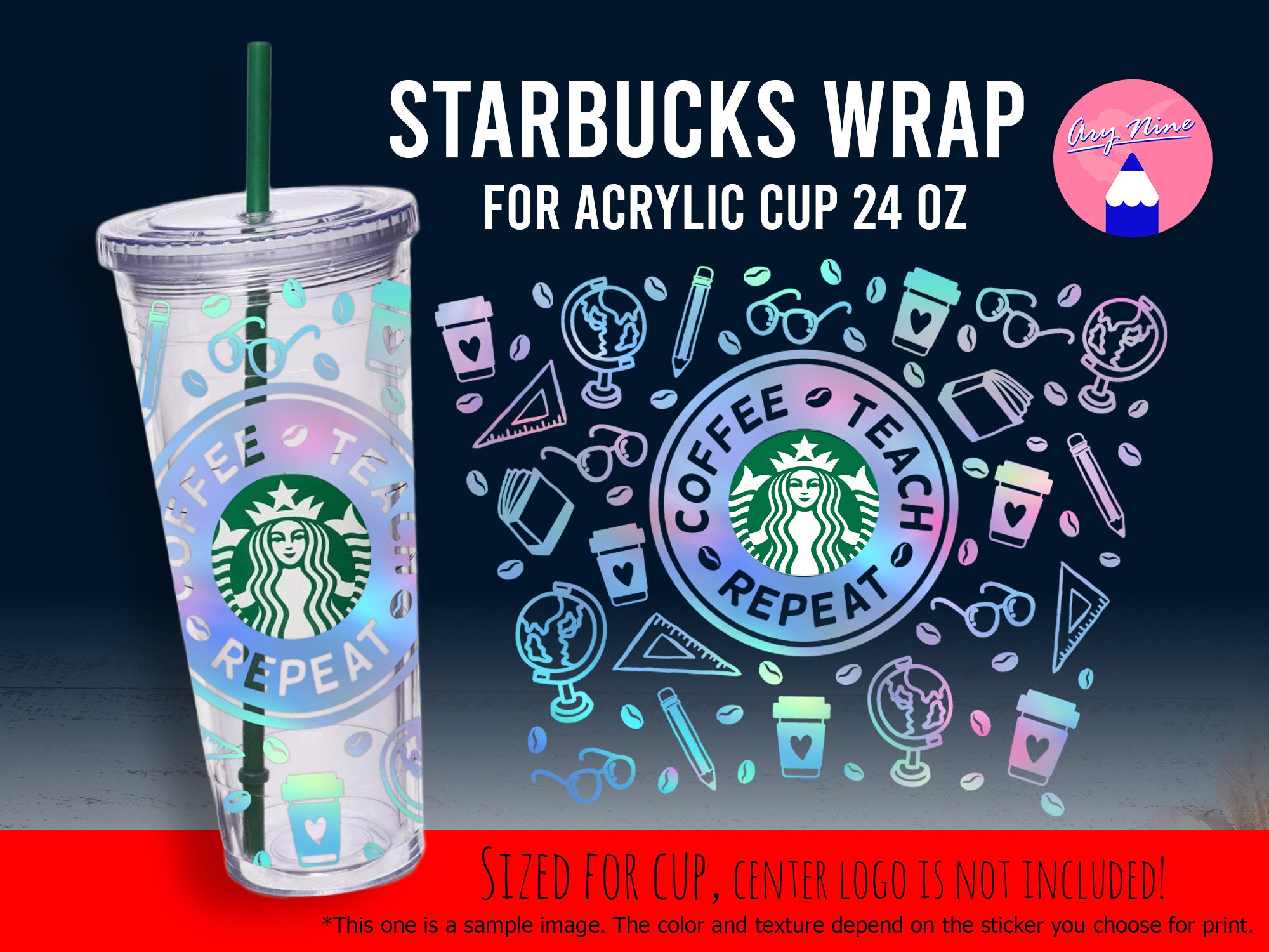 Full Wrap Coffee Teach Repeat Teacher Life Back to School - Etsy