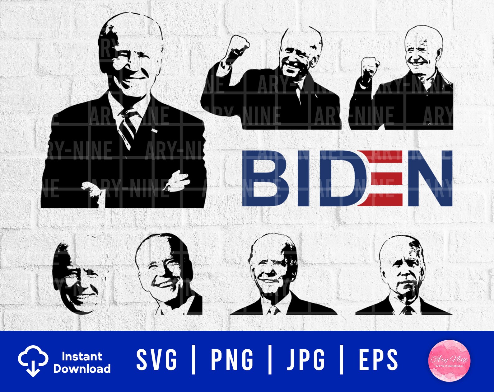 Joe Biden Face Svg Bundle Joe Biden Silhouette Printable Svg - Etsy