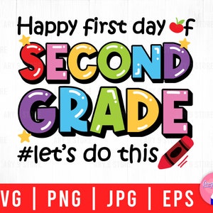 Happy First Day of Second Grade Let's Do This 2nd Grade - Etsy