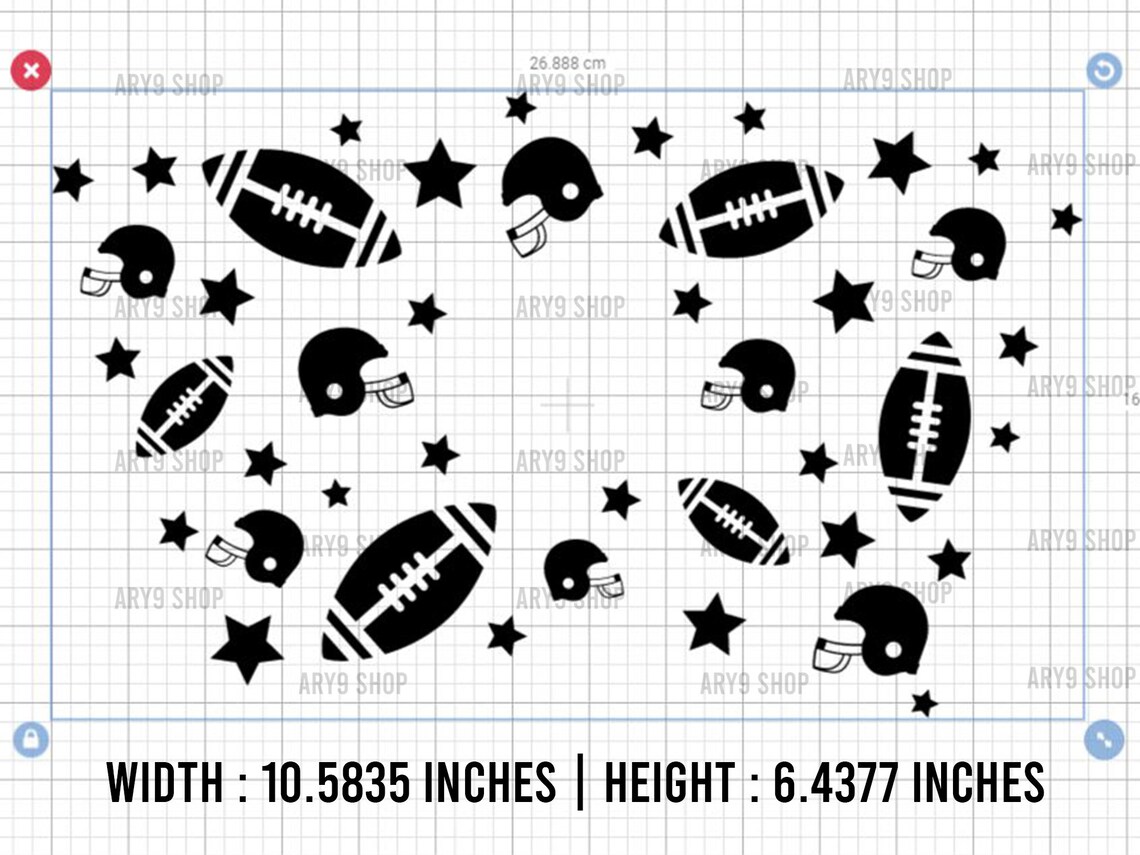 Full Wrap Game Day Football Player American Football Go - Etsy