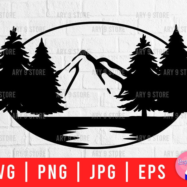 Lake Scene Svg - Etsy