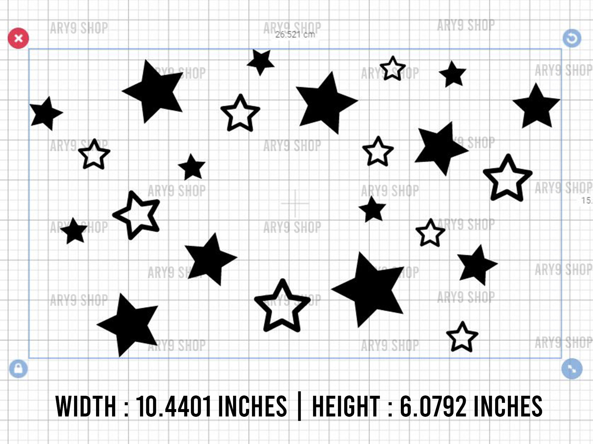 Full Wrap Star Kawaii Sparkle Stars Shooting Star Wrap for - Etsy