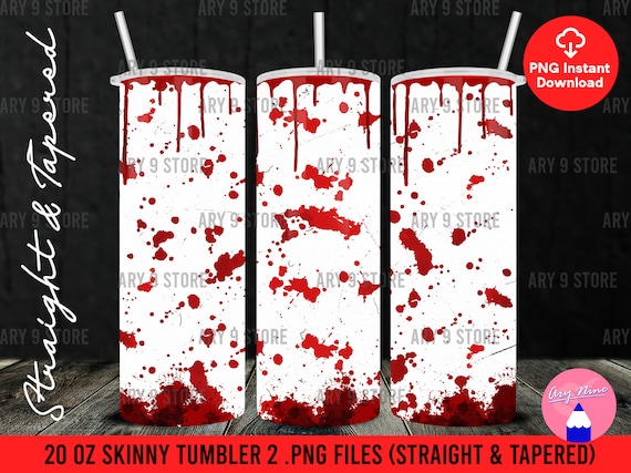 Blood Splatter Blood Drip Crime Scene 20oz Skinny Tumbler - Etsy