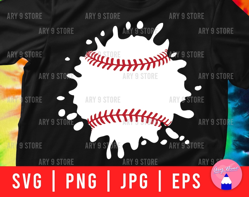 Splatter Baseball and Softball Svg Png Eps Jpg Files - Etsy