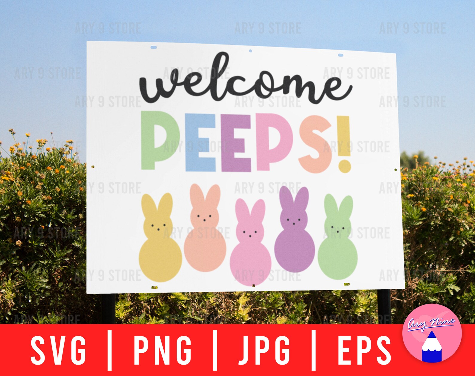 Easter Peeps Bundle 8 Design, Easter Peeps Bunnies, Easter Bunny ...