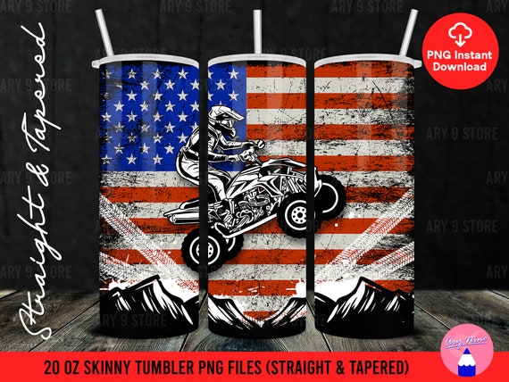 Four Wheeler With American Flag ATV Dirt Bike Independence - Etsy