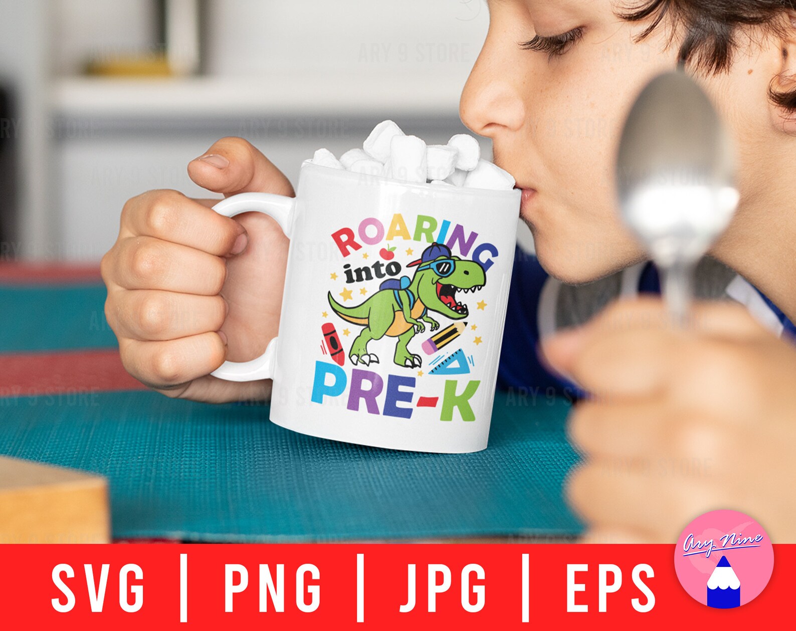 Roaring Into Pre-k With Dinosaur Back to School T-rex First - Etsy