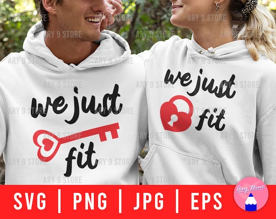 We Just Fit With Key and Heart Svg Png Eps Jpg Files Heart - Etsy