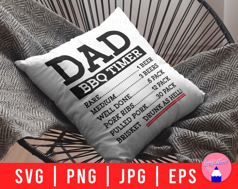 Dad BBQ Timer With Beer Grill Father Camping Dad Svg Png Eps - Etsy