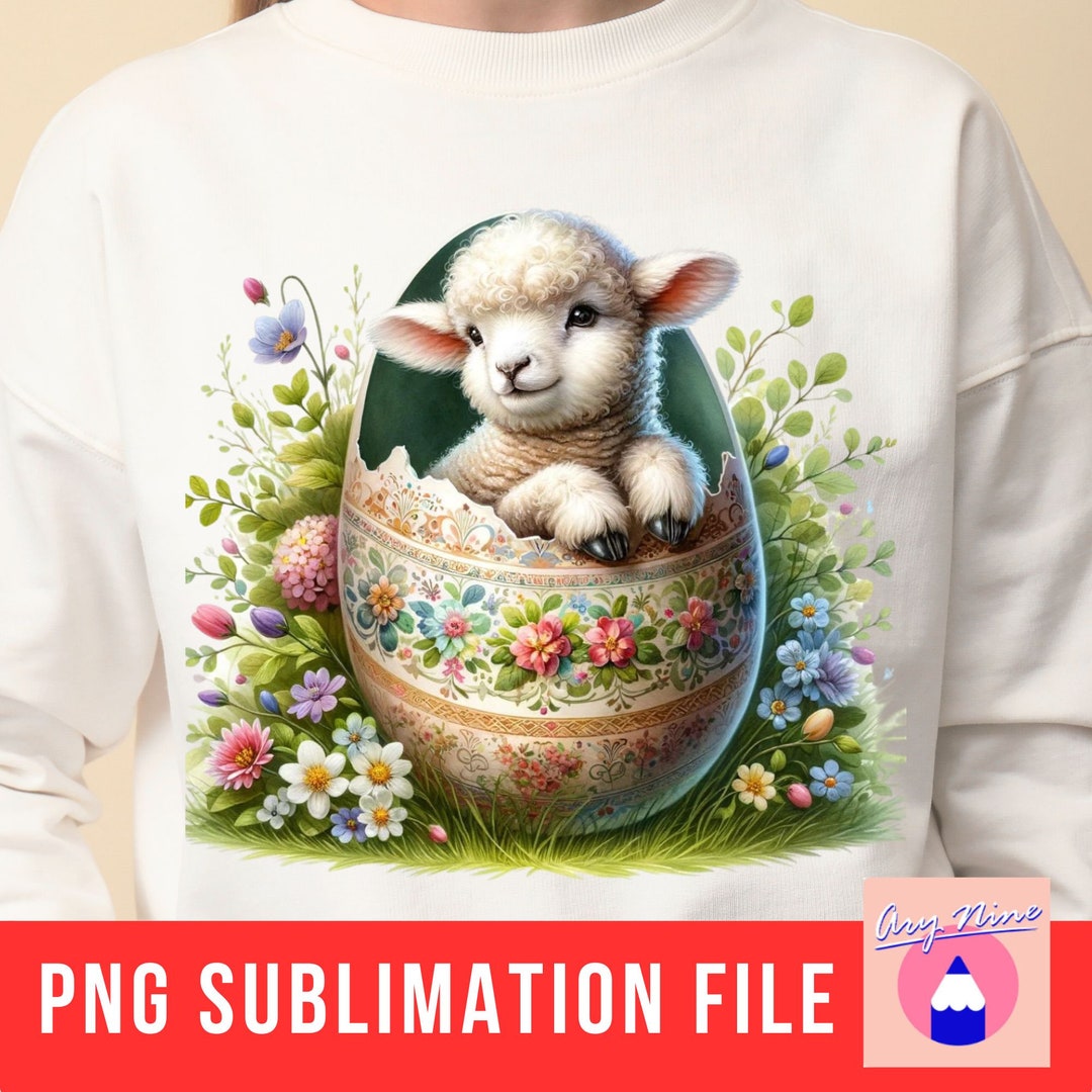 Watercolor Clipart, Easter Sheep Png, Easter Farm Animal, Easter Eggs ...