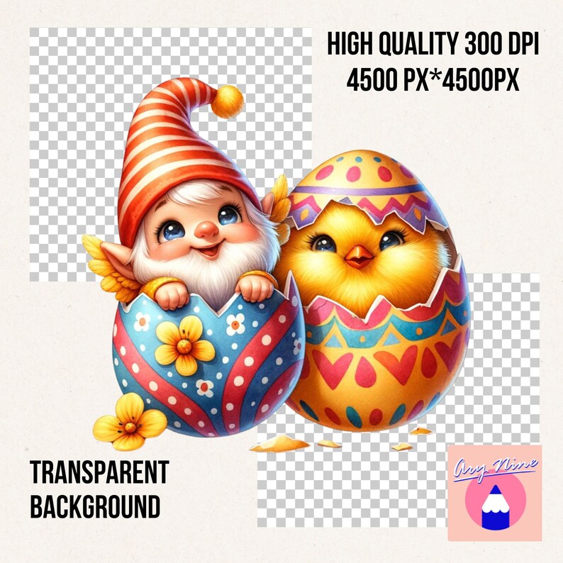 17 Watercolor Gnomes Easter Clipart, Happy Easter Gnomes, Gnomes Eggs ...