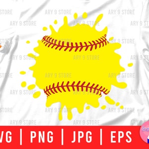 Splatter Baseball and Softball Svg Png Eps Jpg Files | Baseball and ...